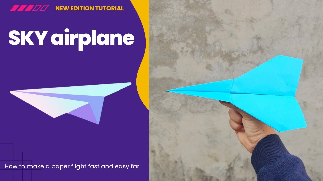 BEST LONG DISTANCE paper plane - How to make a Paper Airplane that ...