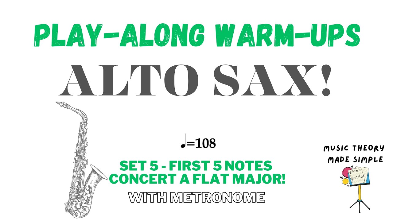 Alto Sax Warm-Up for Students 🎷 | Easy Play-Along 5 to Start Your ...