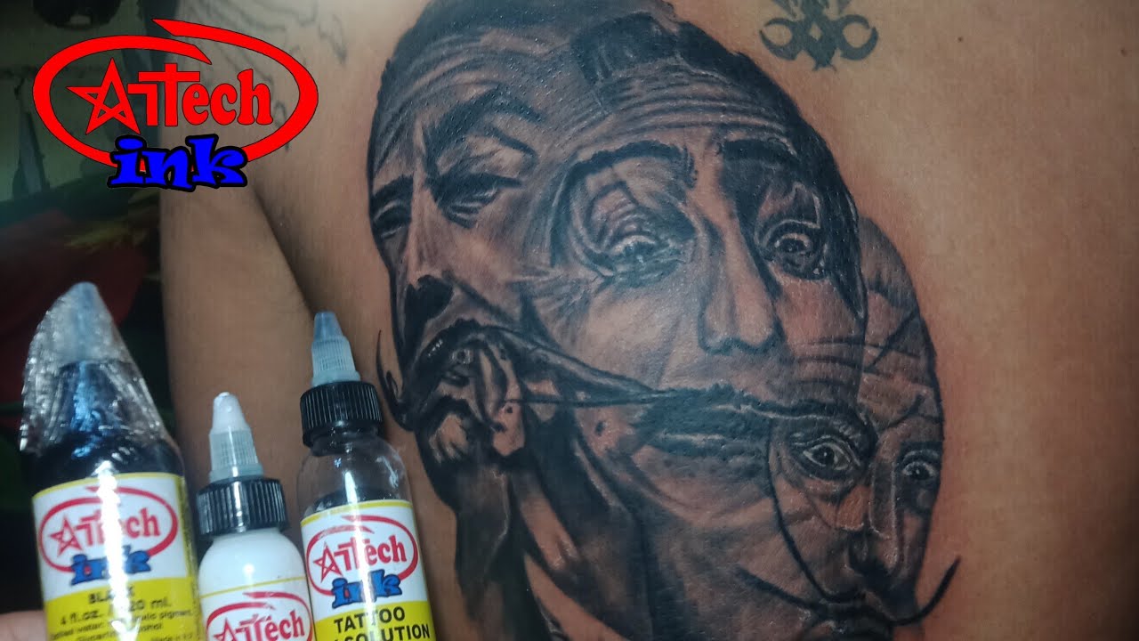 tattoo black n gray using artech ink by sir bong arquines - YouTube