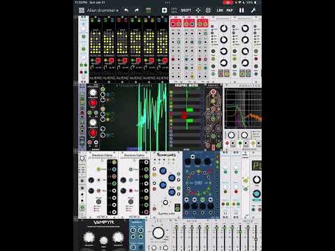 The Alien Drummer version 1.1 👋👽🤘🛸 #modular #vcvrack #synthjam - YouTube