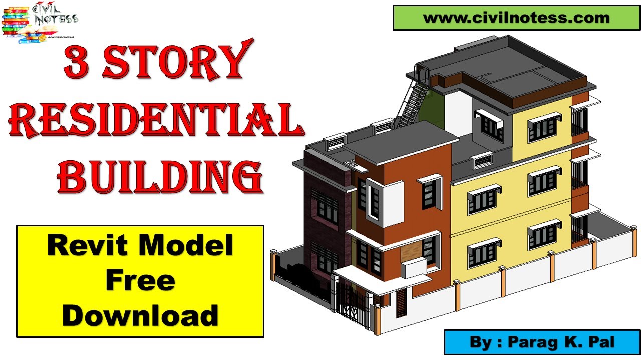 Residential 3 Story Building Revit Model Free Download - YouTube