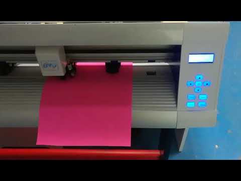 mycut vinyl cutter to cut heat press film - YouTube