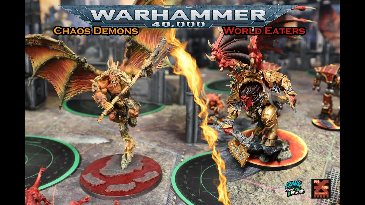 World Eaters vs chaos démons - warhammer 40k - Rapport de bataille V9 ...