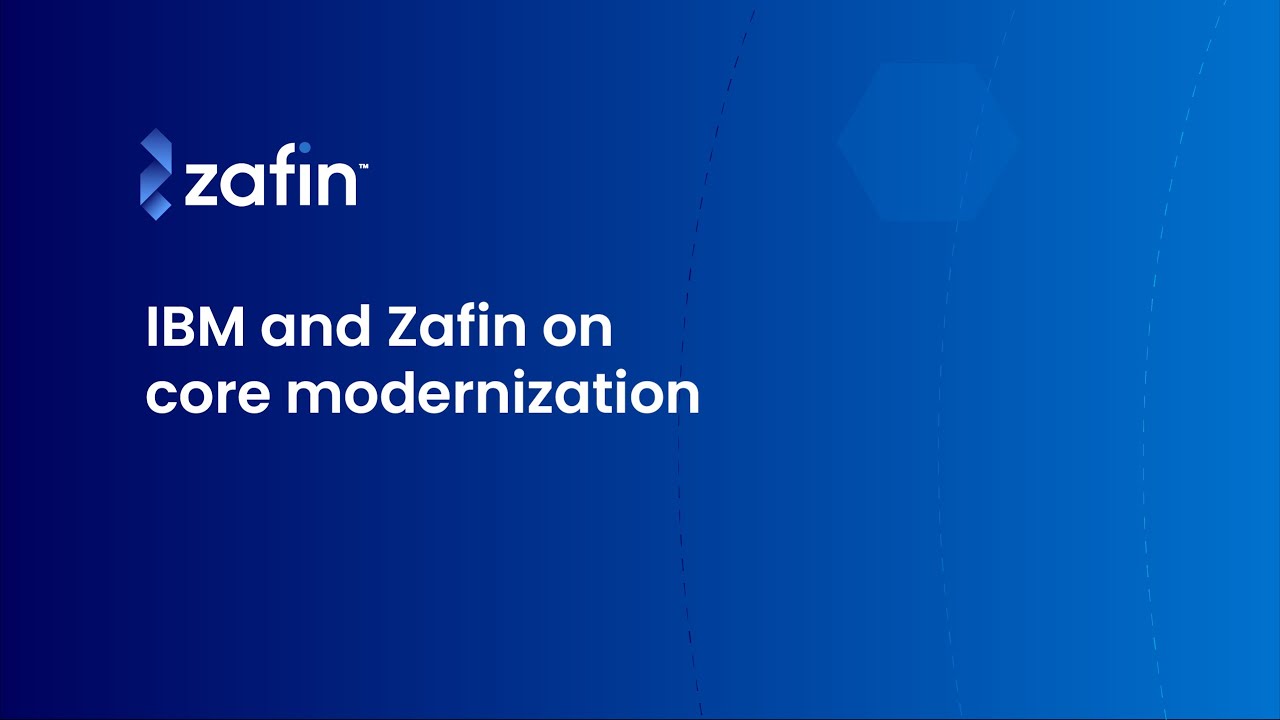 IBM and Zafin on core modernization - YouTube