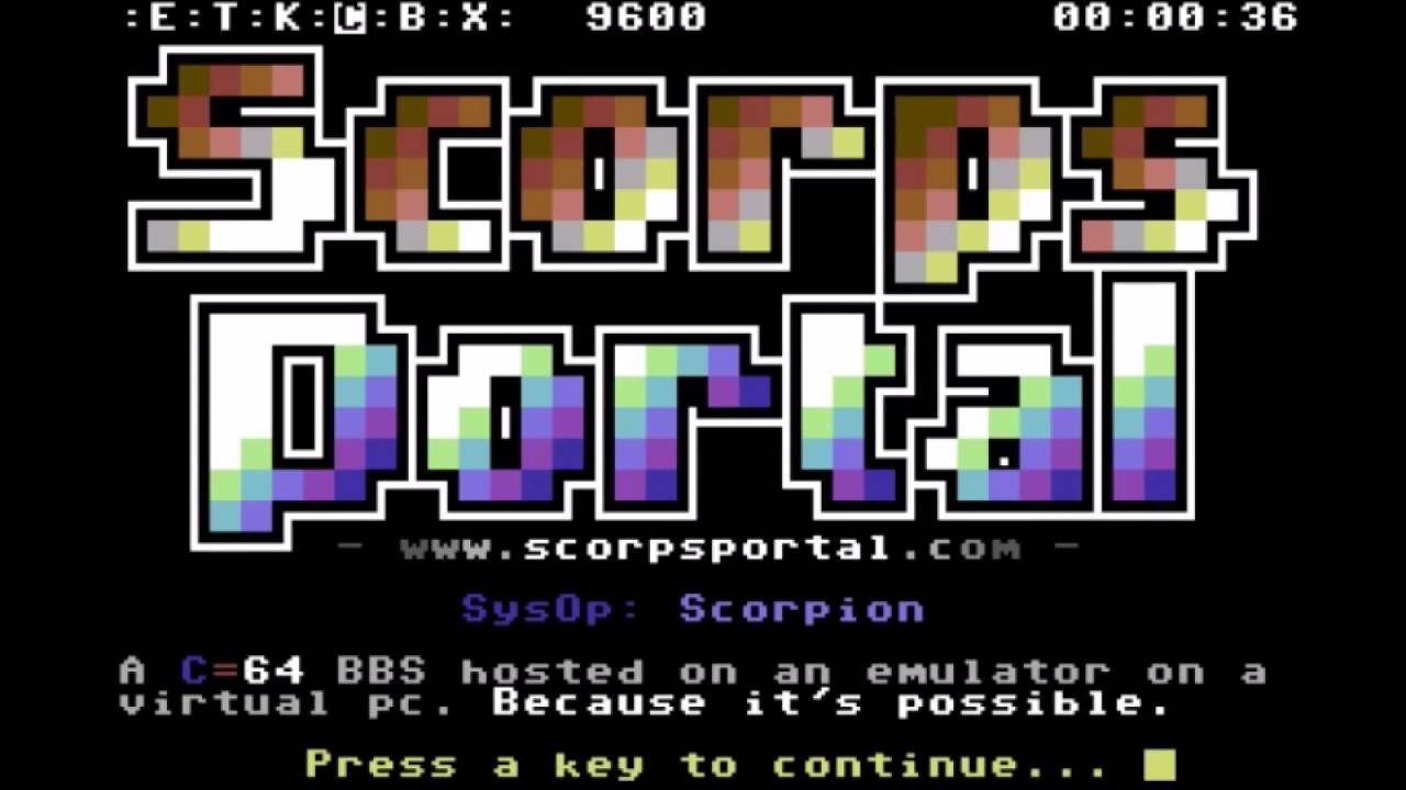 C64 calling Scorps Portal BBS using NovaTerm in 2016 - YouTube