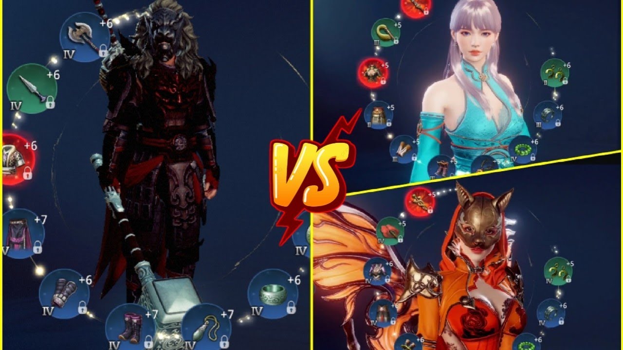 WARRIOR (Damage Build) VS TAOIST, SORCERER - MIR4 PVP - YouTube