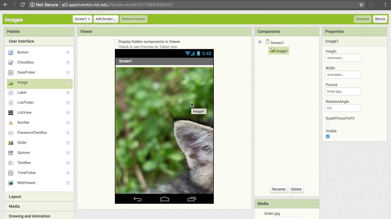 Images in App Inventor - YouTube