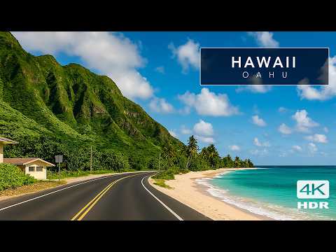 Oahu Hawaii 4K - PARADISE OCEAN DRIVE 4K - Majestic coast at Sunrise