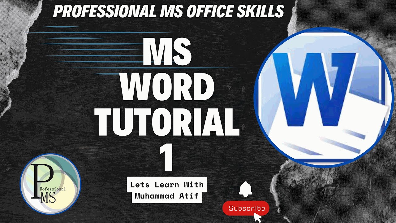 Ms Word Tutorial 1 ( Professional Ms Office Skills ) - YouTube