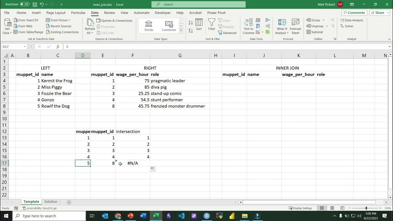 Inner Join with Excel (VLOOKUP) - YouTube
