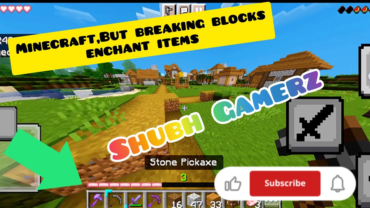 Minecraft,But breaking blocks enchant items|| #minecraft #trending # ...