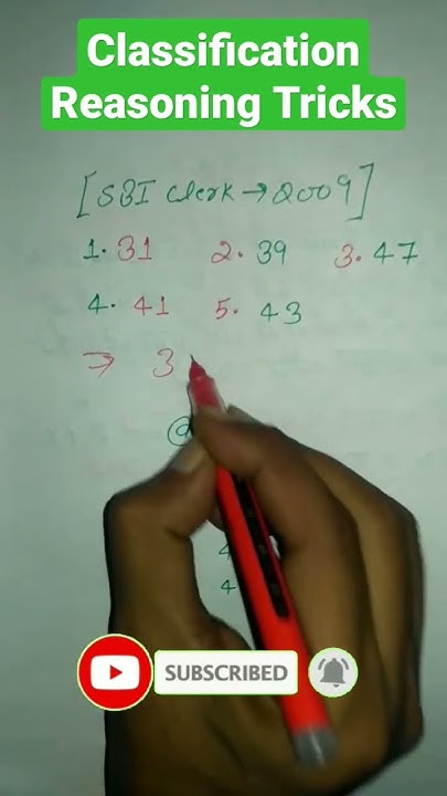 Classification | Classification reasoning tricks Part-17 |#shorts - YouTube