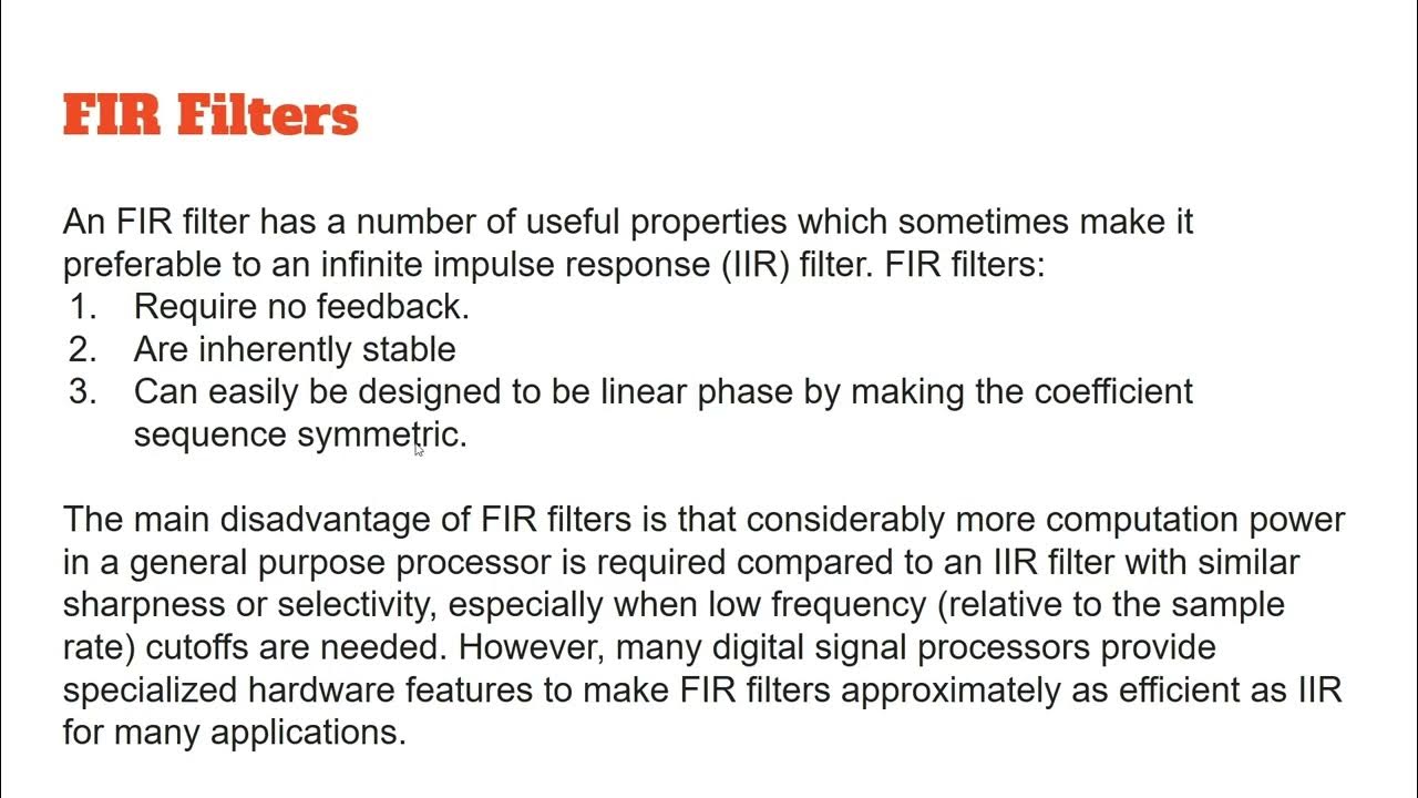 DSP FIR filter - YouTube