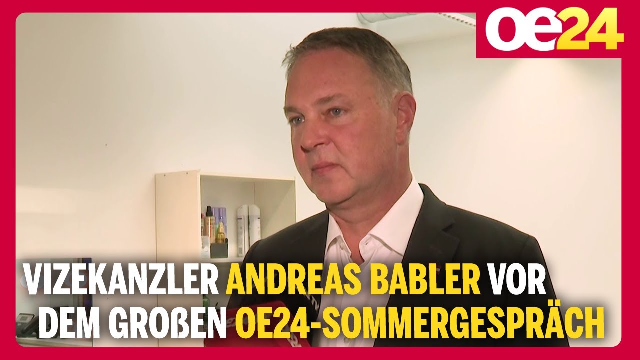 Vizekanzler Andreas Babler vor dem großen oe24-Sommergespräch - YouTube