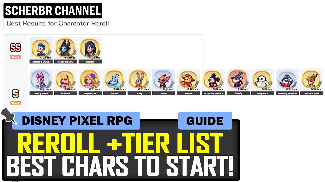 Disney Pixel RPG: Reroll Guide +Best Chars to Start! - YouTube