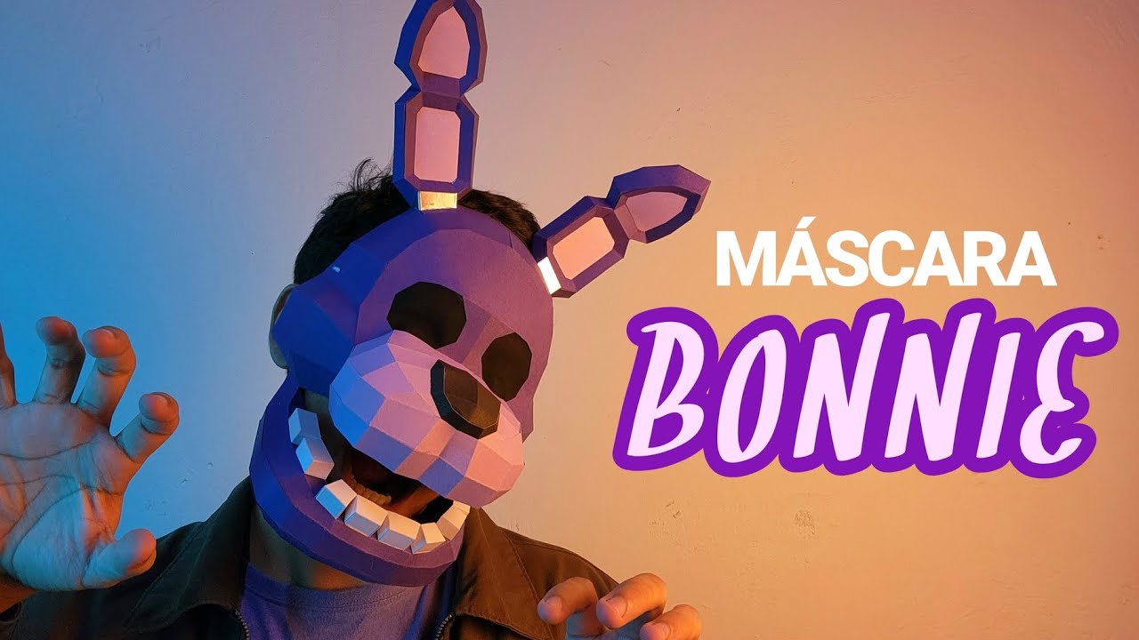 Cómo hacer una Máscara de Bonnie (FNAF) con cartulina - Momuscraft ...