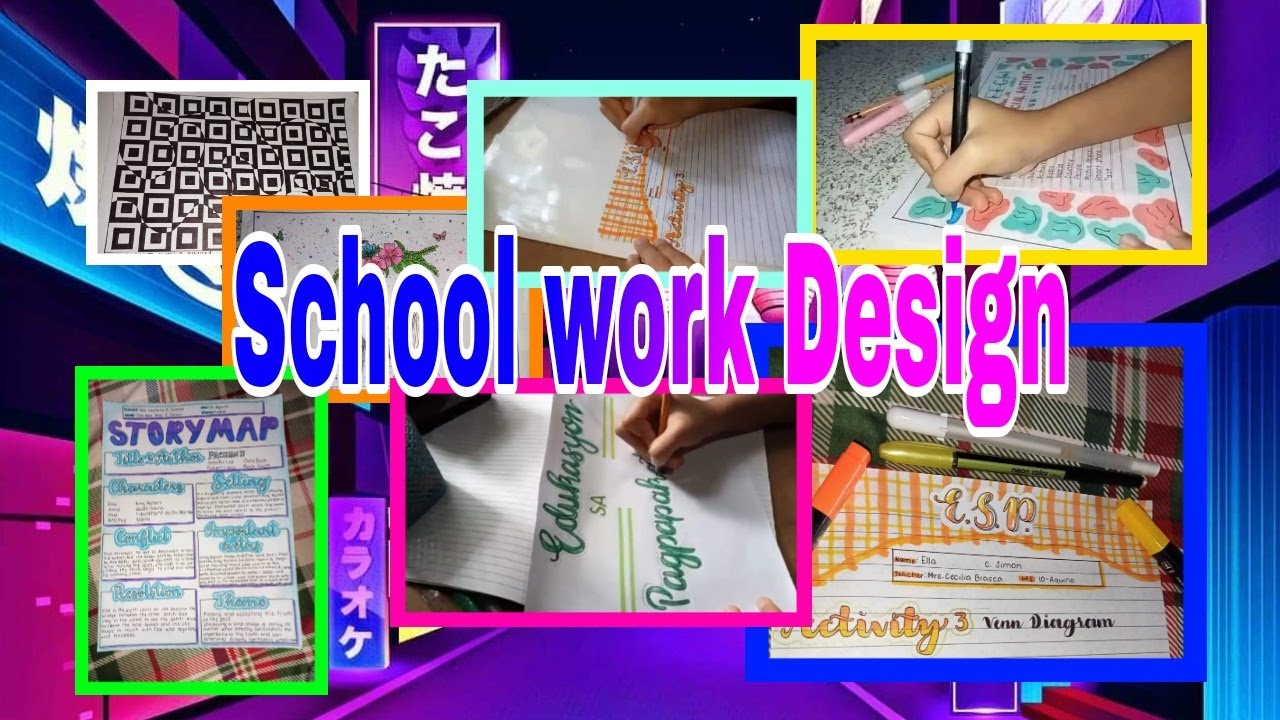 School work Design By Ella Simon // Ate Vhenz Vlogz - YouTube