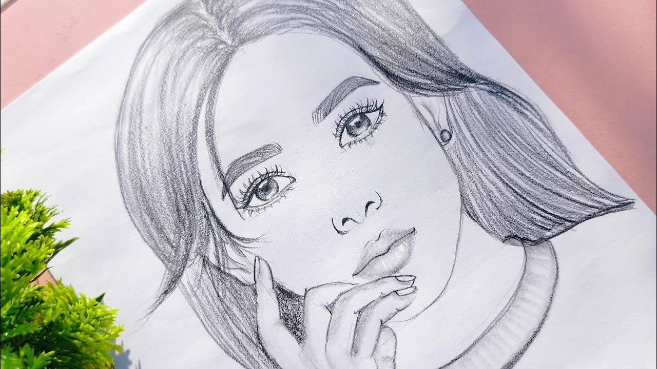 how to draw a sad girl - step by step // girl face drawing // girl ...