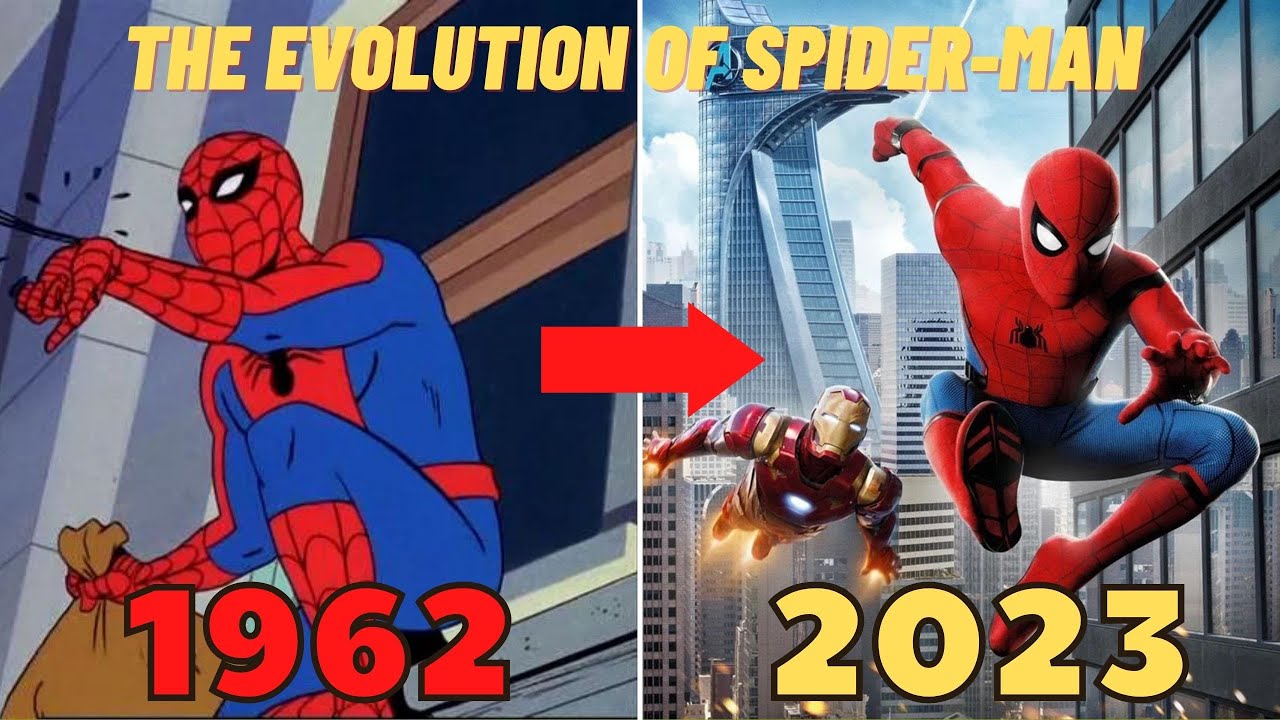 The Evolution of Spider Man in Cartoons and Movies | 1962 - 2023 - YouTube