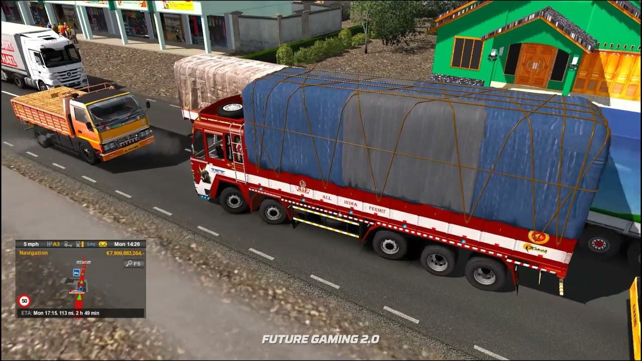 Ashok Leyland 14 wheel lorry Drive Ets 2 - YouTube