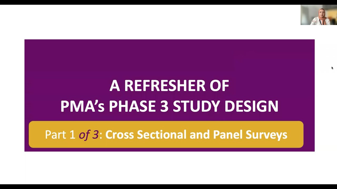 Phase 3 Review, Part 1: Cross sectional and Panel Surveys (id1491 ...