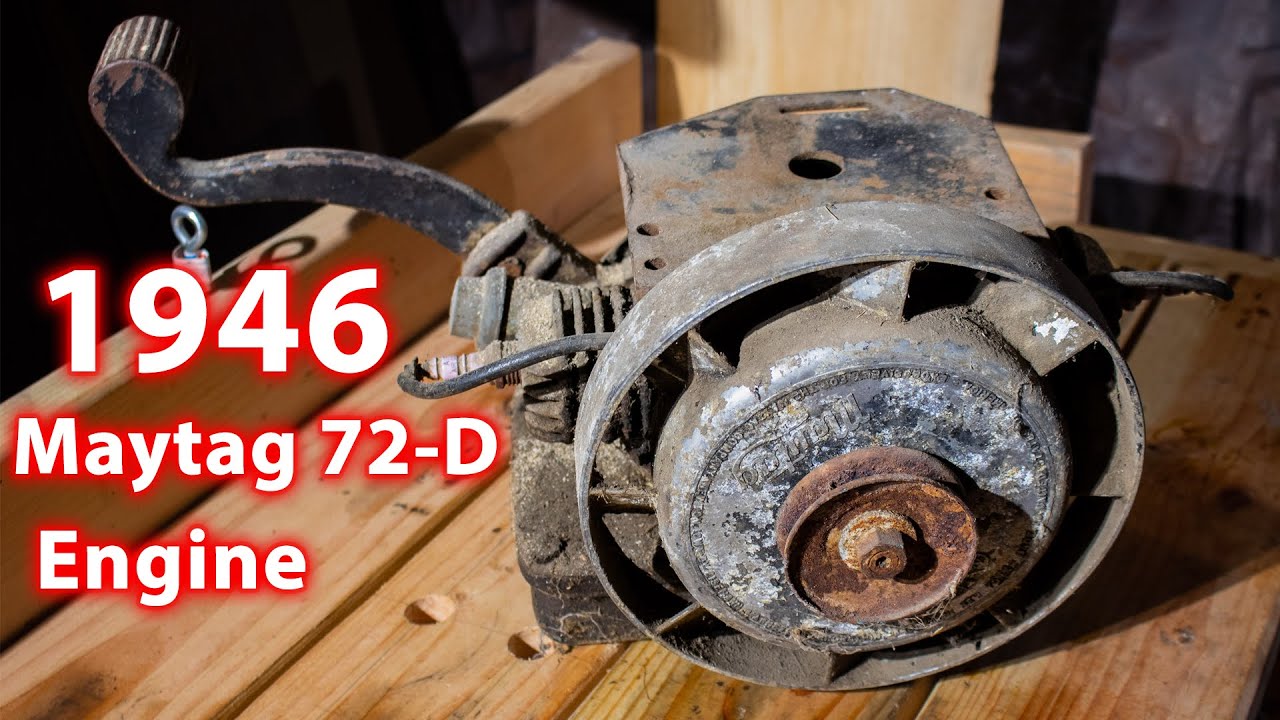 Reviving a 1946 Maytag Washing Machine Engine Part 1 | Teardown | - YouTube