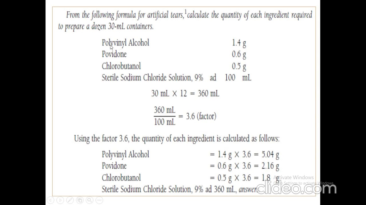 lec 3 : principle of pharmacy - reducing and enlarging the formula ...