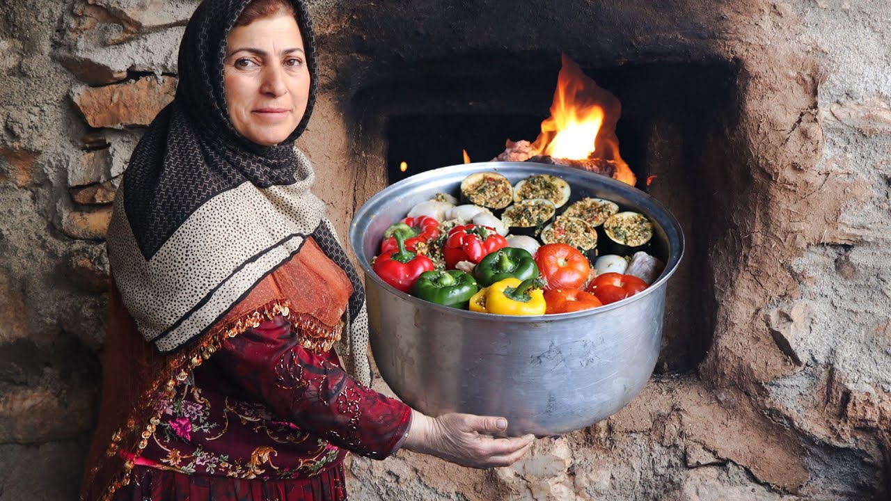 "Kurdish Dolma in Traditional Stone Oven: Authentic and Smoky Flavor ...
