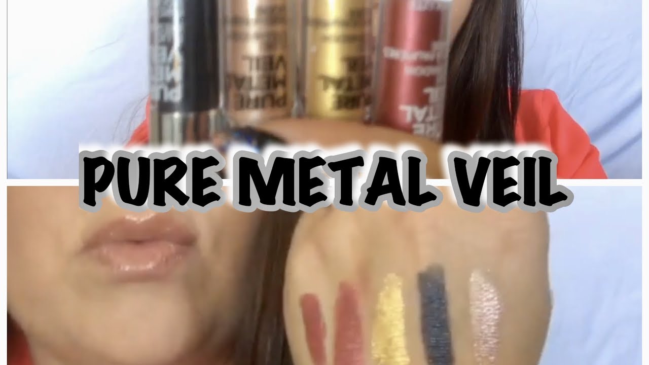 Review & tutorial Pure Metal Veil cream shadows by Absolute New York ...