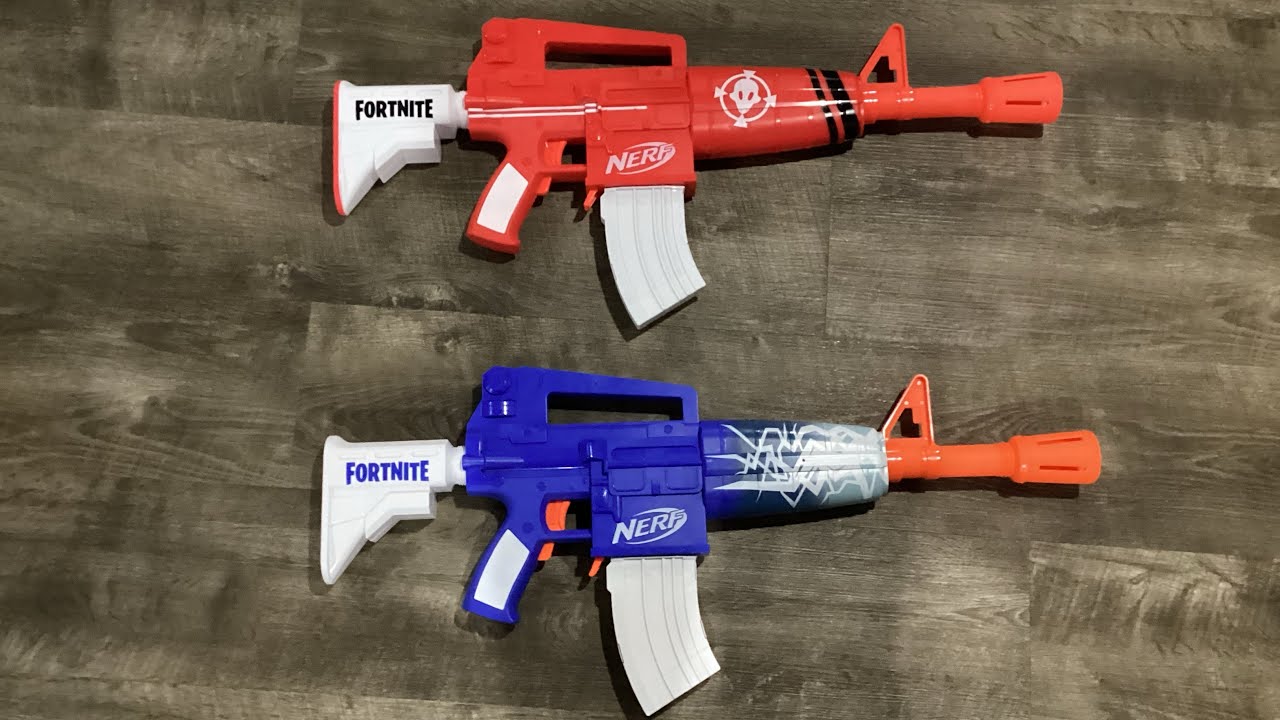 Nerf Fortnite AR Insightful VS Nerf Fortnite Blue Shock - YouTube