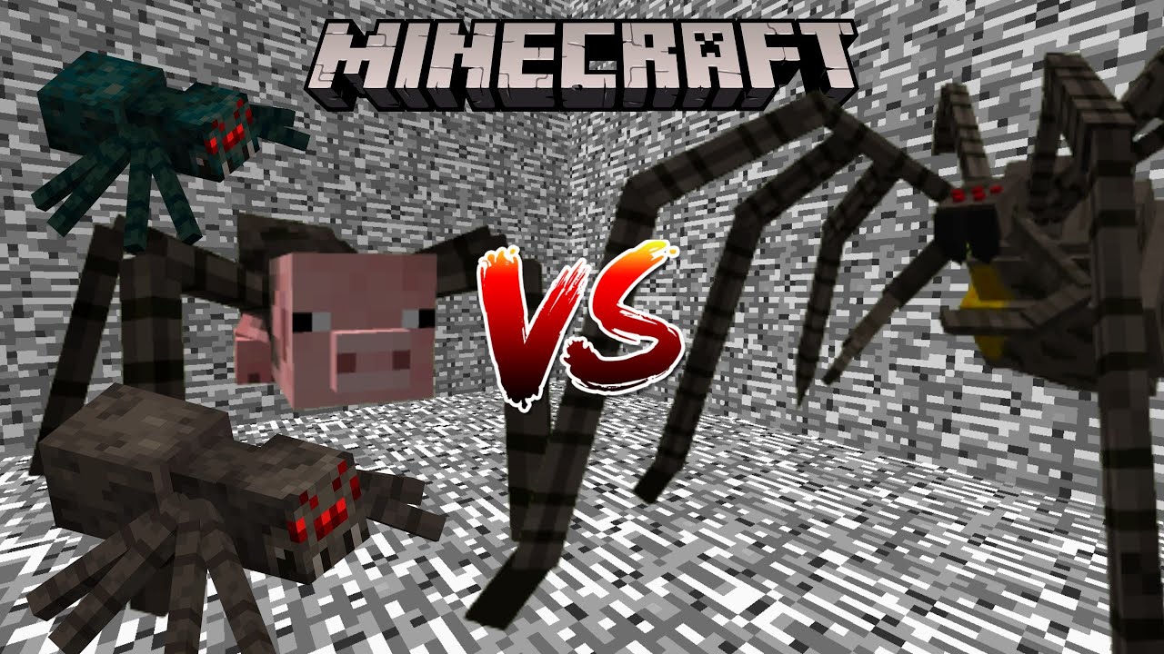 แมงมุม ปะทะ แมงมุม Spider/Cave Spider/Spider-Pig VS Infected Big Spider ...