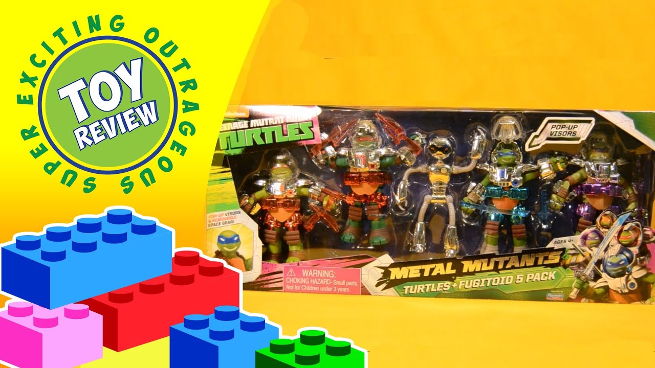 Teenage Mutant Ninja Turtles Metal Mutants TMNT & Fugitoid 5 Pack - Toy ...