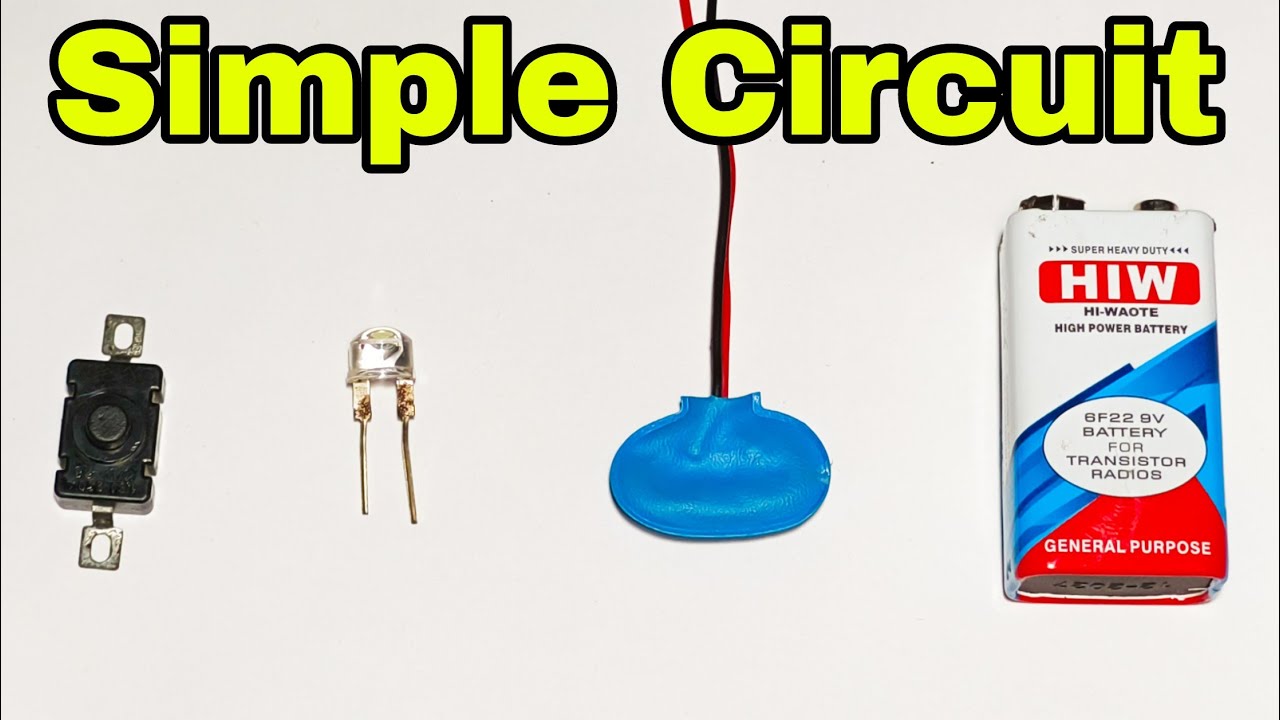 How to make simple circuit of led Light and 9v Battery and switch - YouTube