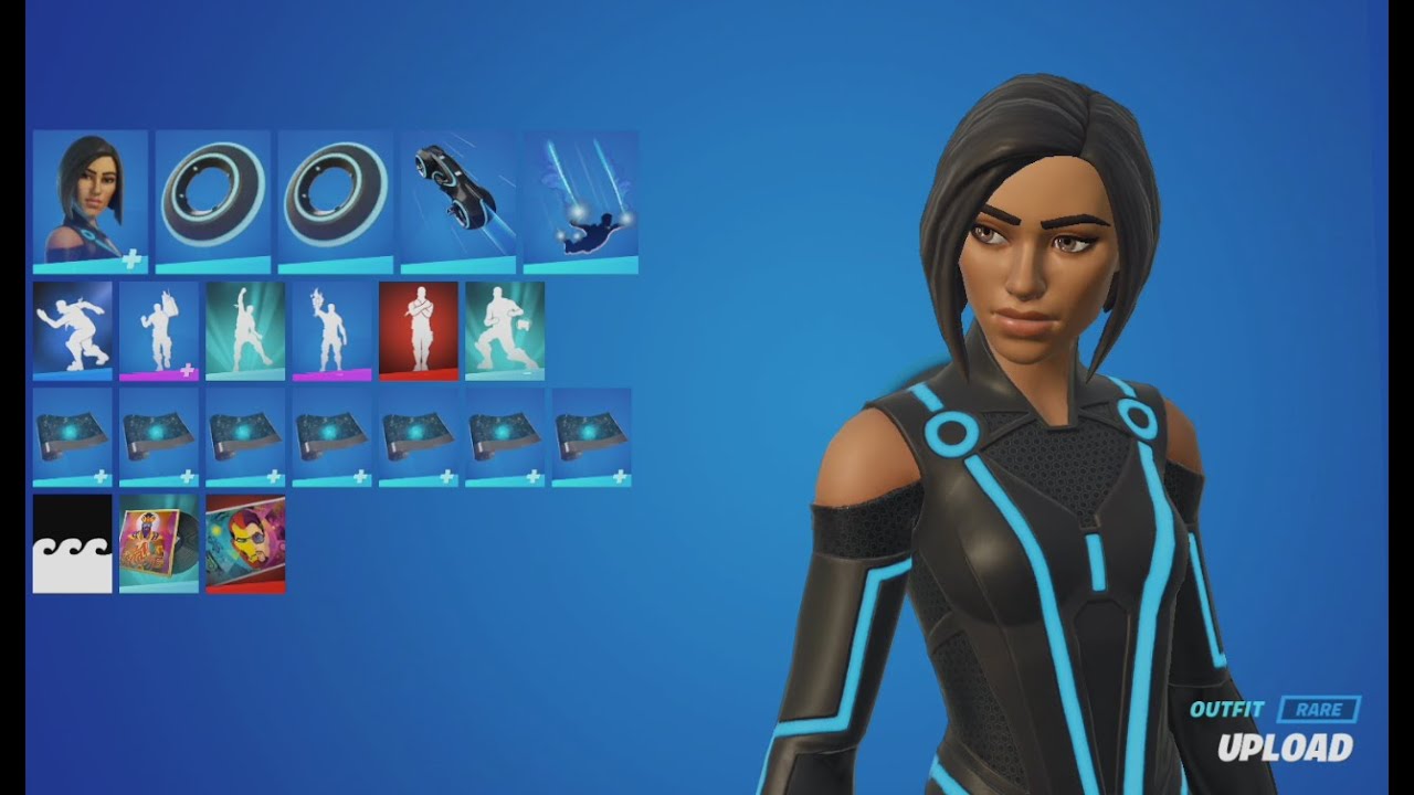 UPLOAD Skin TRON LEGACY SHOWCASE in Fortnite - YouTube