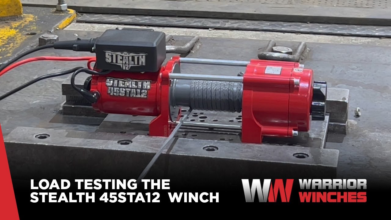 Warrior Winches Stealth 45STAV12 Load test - YouTube