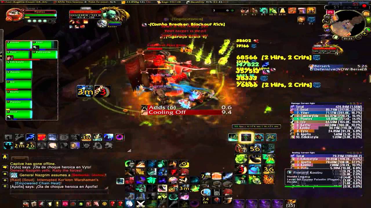 Nazgrim 10HC Guild Mythical Rising Monk WW - YouTube