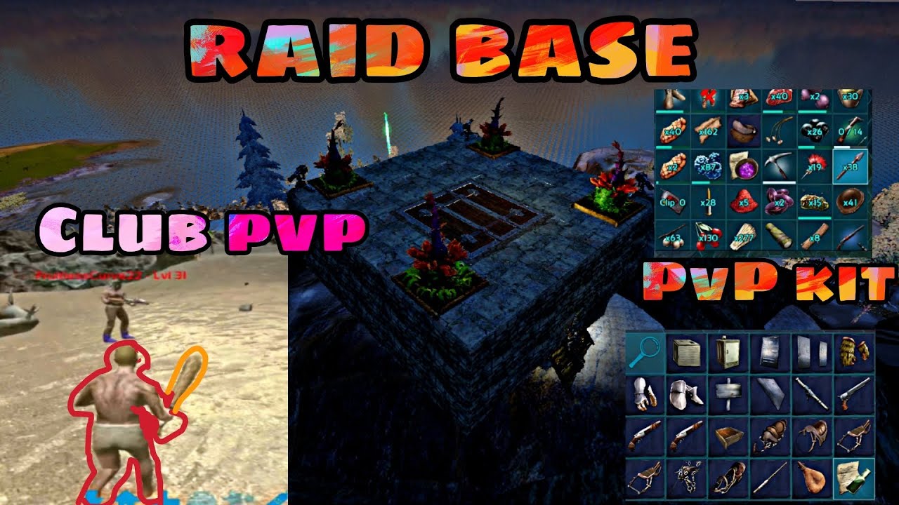 [ ARK MOBILE ] PVP WIPE BASE AND CLUB PVP OP PVP KITS - YouTube