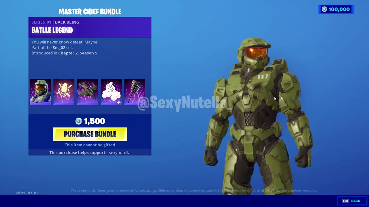 FORTNITE X HALO MASTER CHIEF BUNDLE ITEMSHOP PREVIEW. - YouTube