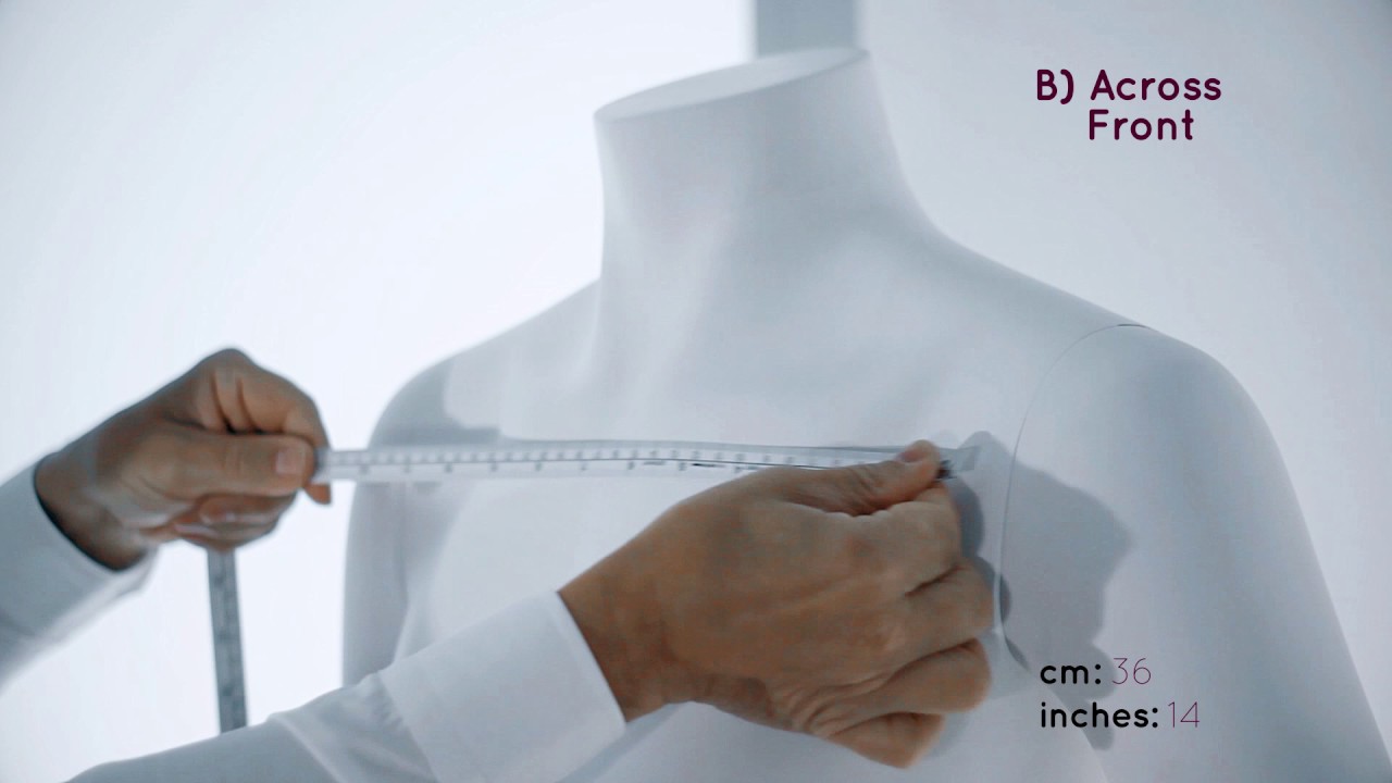 How to measure - B) Across Front - YouTube