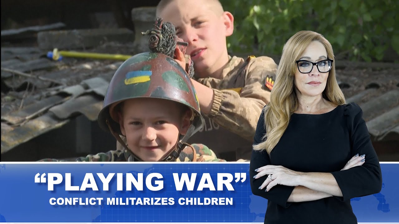 Children playing war in Ukraine, not just a game - YouTube