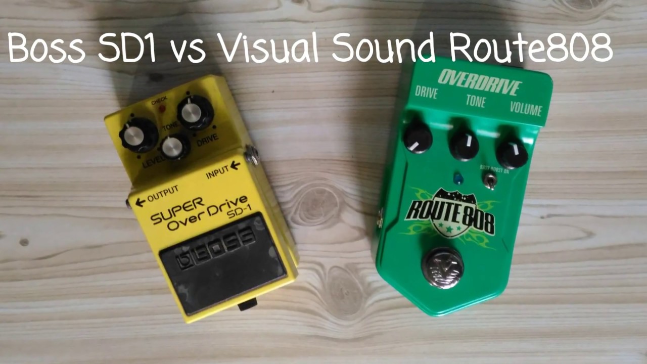 Visual Sound Route 808 vs Boss SD-1 - YouTube