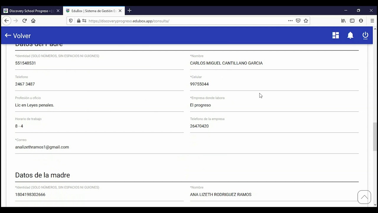 Videotutorial prematricula en linea - Discovery school, El progreso ...