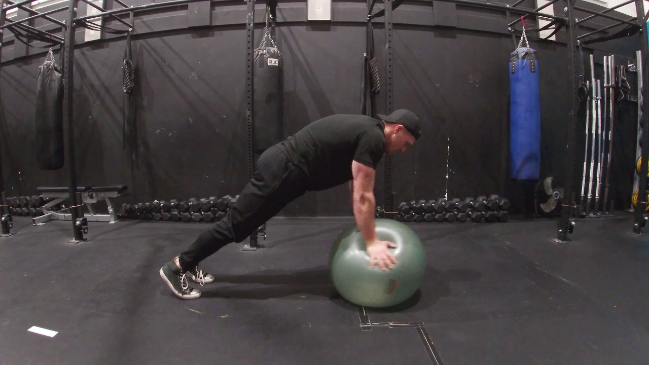 Swiss Ball Roll Out - YouTube