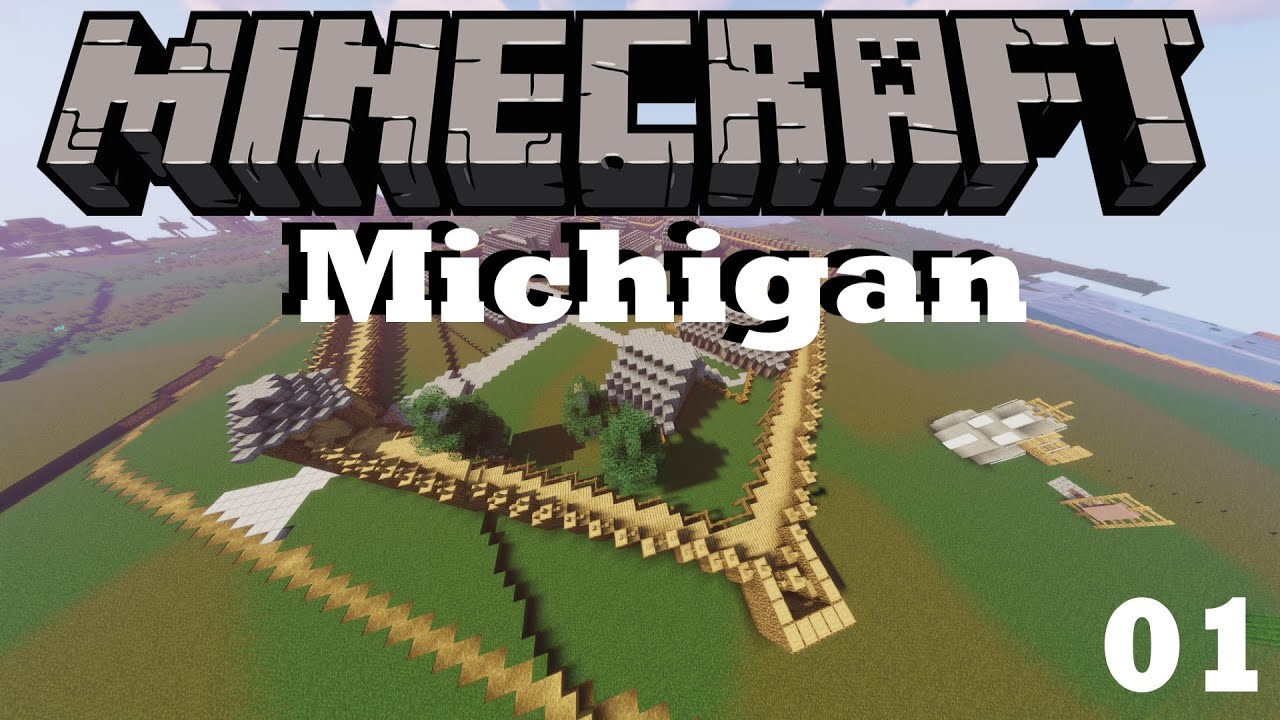 Welcome to the Mitten | Building Michigan in Minecraft #01 - YouTube