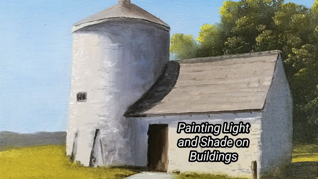 How to Paint Buildings in a Landscape.. Easy Oil Painting Tutorials ...