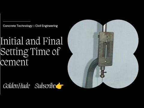 Initial and Final setting Time of cement, Concrete Technology, Civil ...