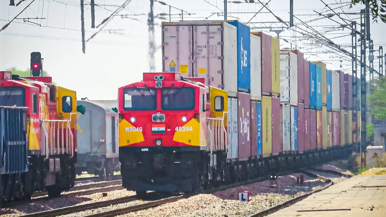Monstrous Double Stack Container Train - Indian Railways - YouTube