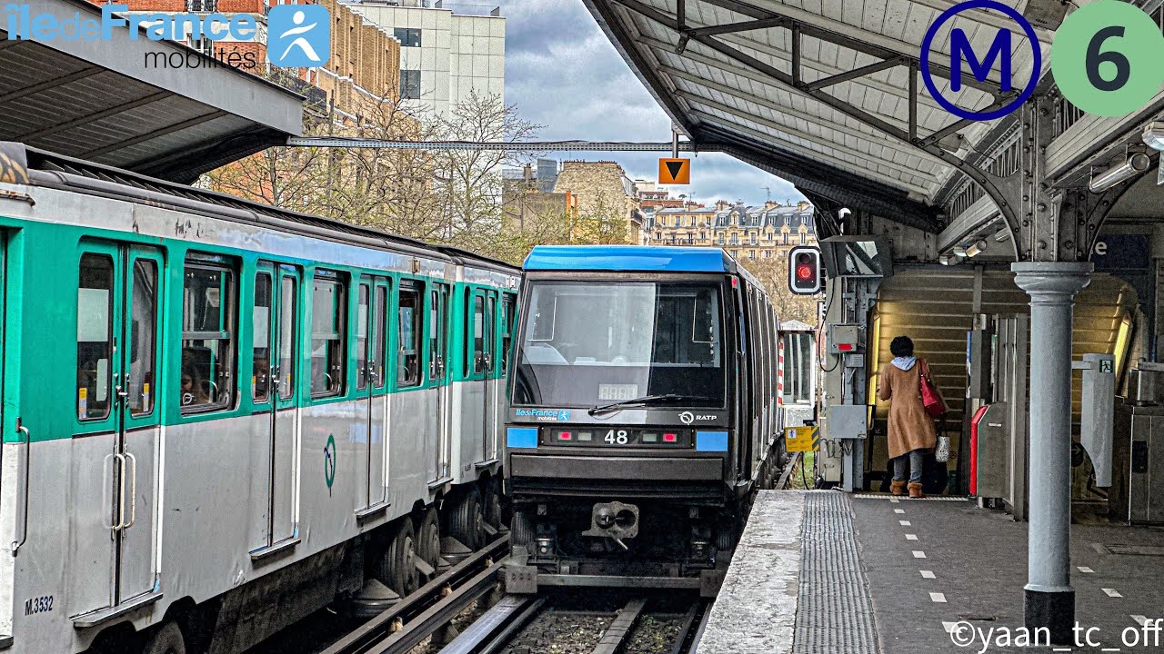 La livrée Île-de-France mobilité sur les MP89 de la ligne 6 du metro ...