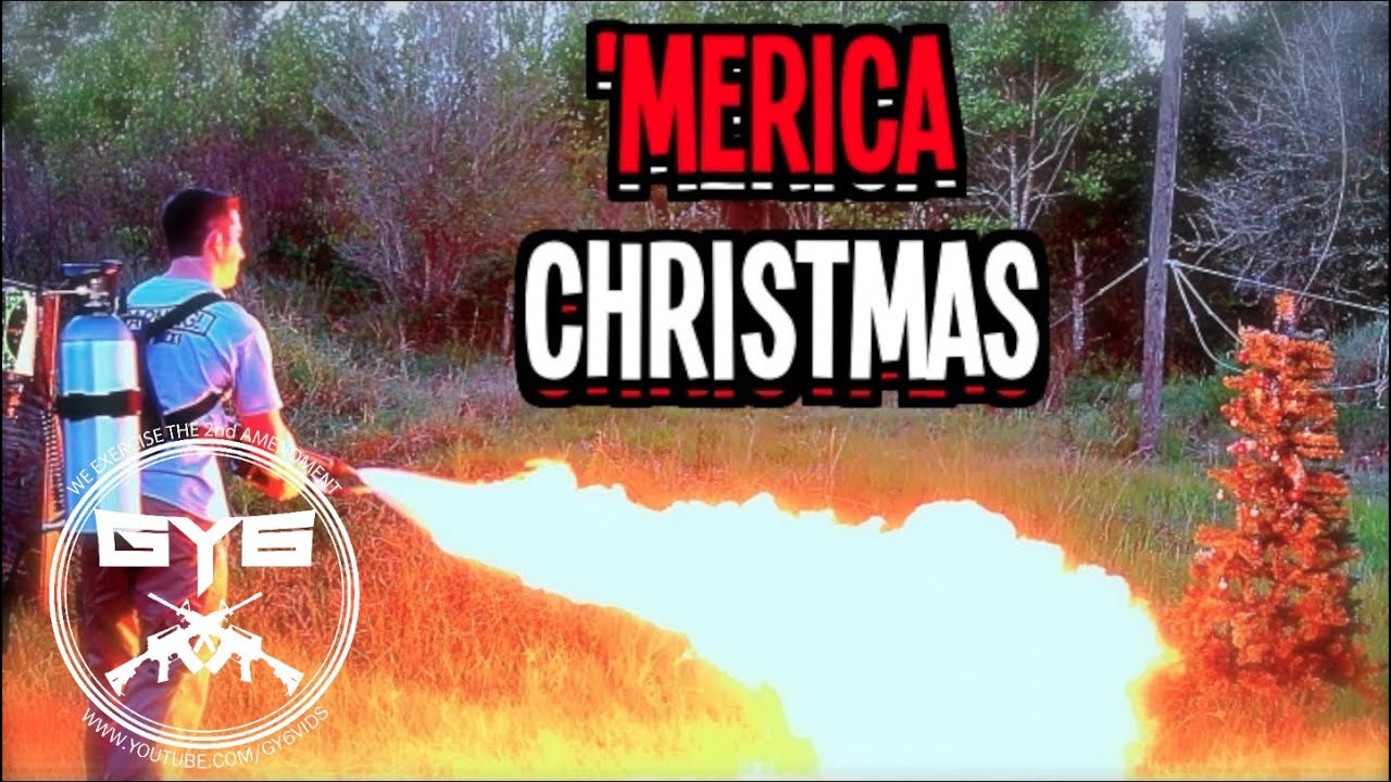 Flamethrower vs. Christmas Tree - YouTube