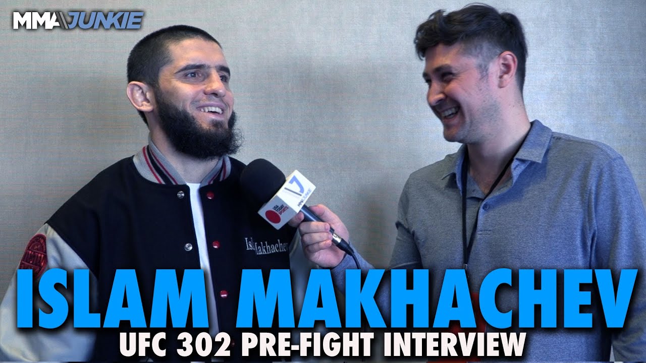 UFC 302 video: Islam Makhachev, Dustin Poirier have intense debate at ...